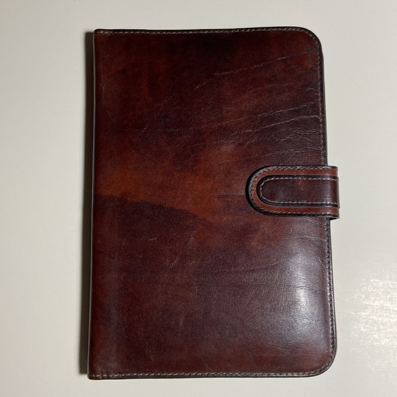 Bosca | Office | Vtg Bosca Brown Full Grain Hide Leather Planner Folio ...